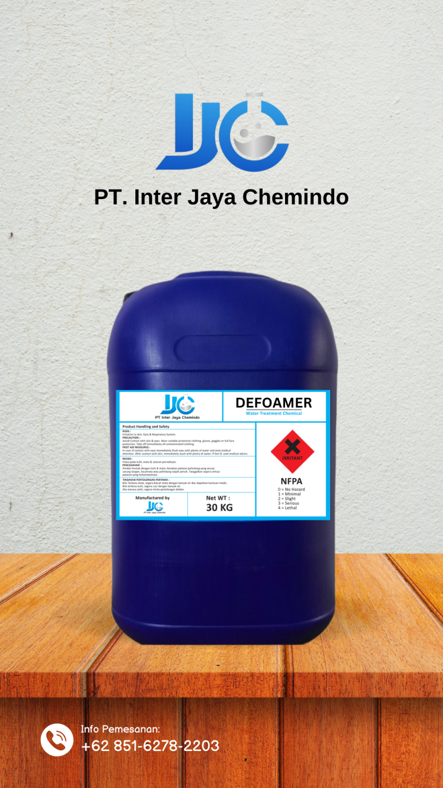 DEFOAMER : ANTI FOAM - PT. Inter Jaya Chemindo